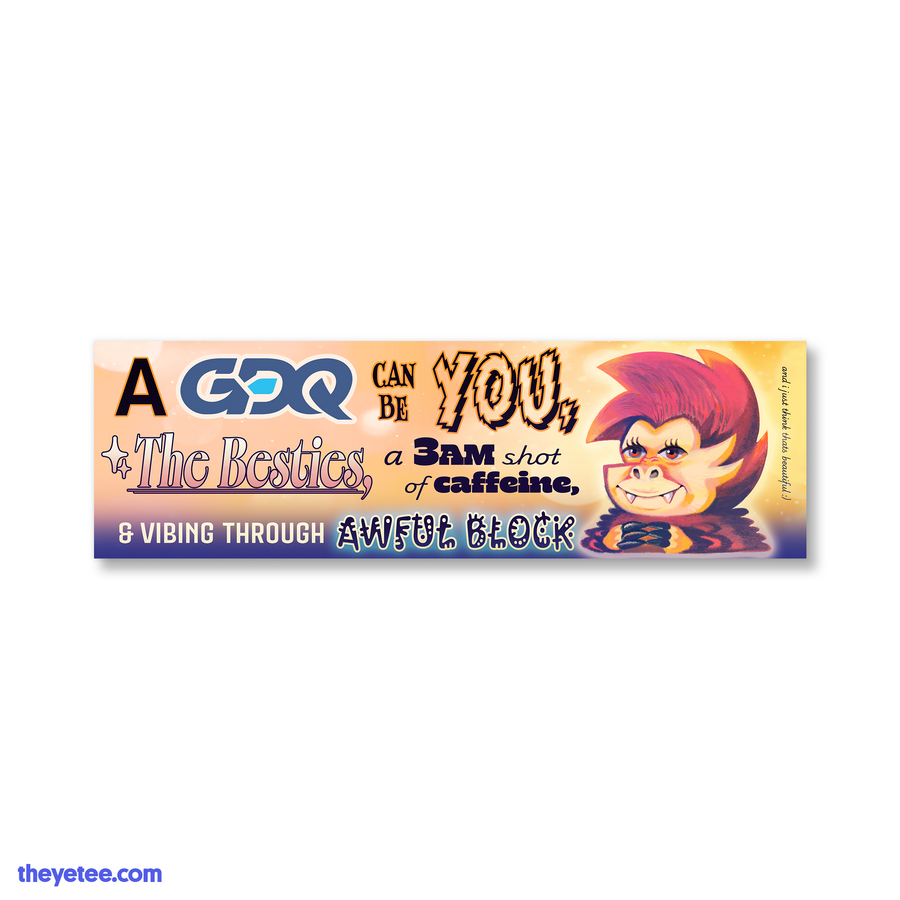 Awful Block Bumper Sticker | The Yetee