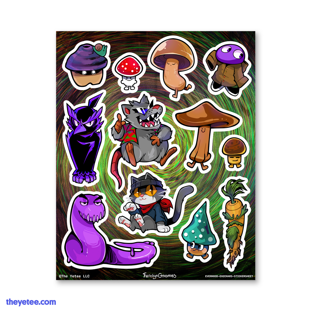 Everhood 2 Character Sticker Sheet | The Yetee