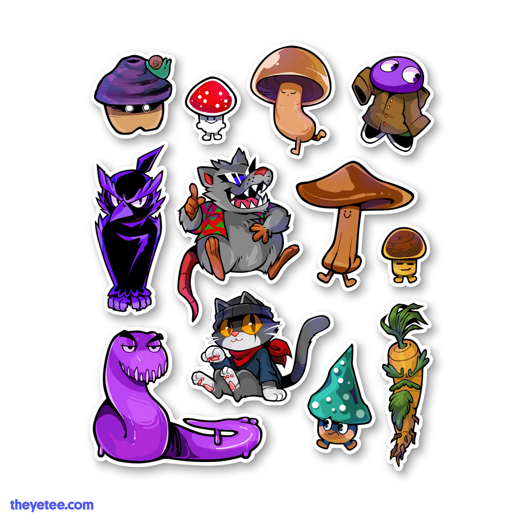 Everhood 2 Character Sticker Sheet | The Yetee