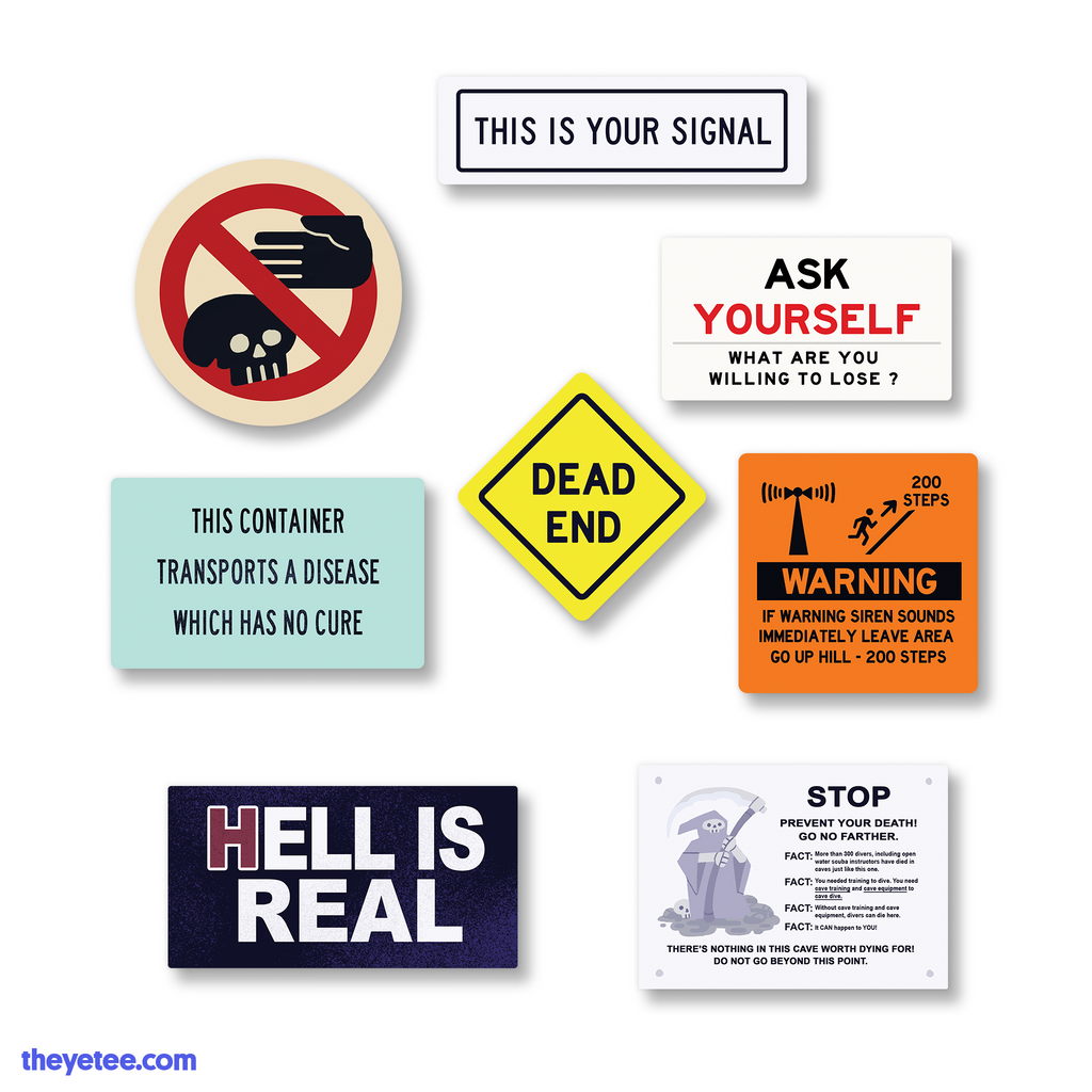 Ominous Signage Sticker Pack | The Yetee