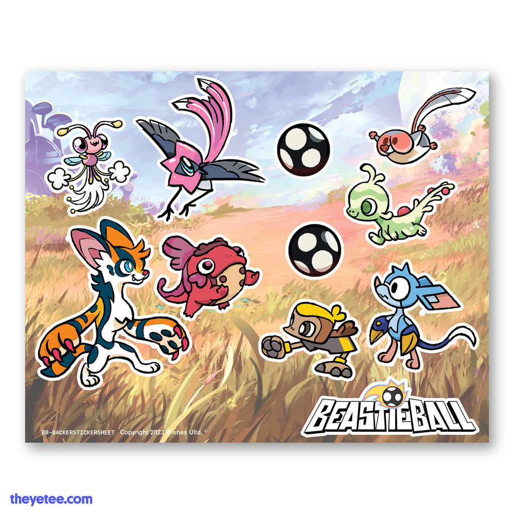 Beastieball Sticker Sheet | The Yetee